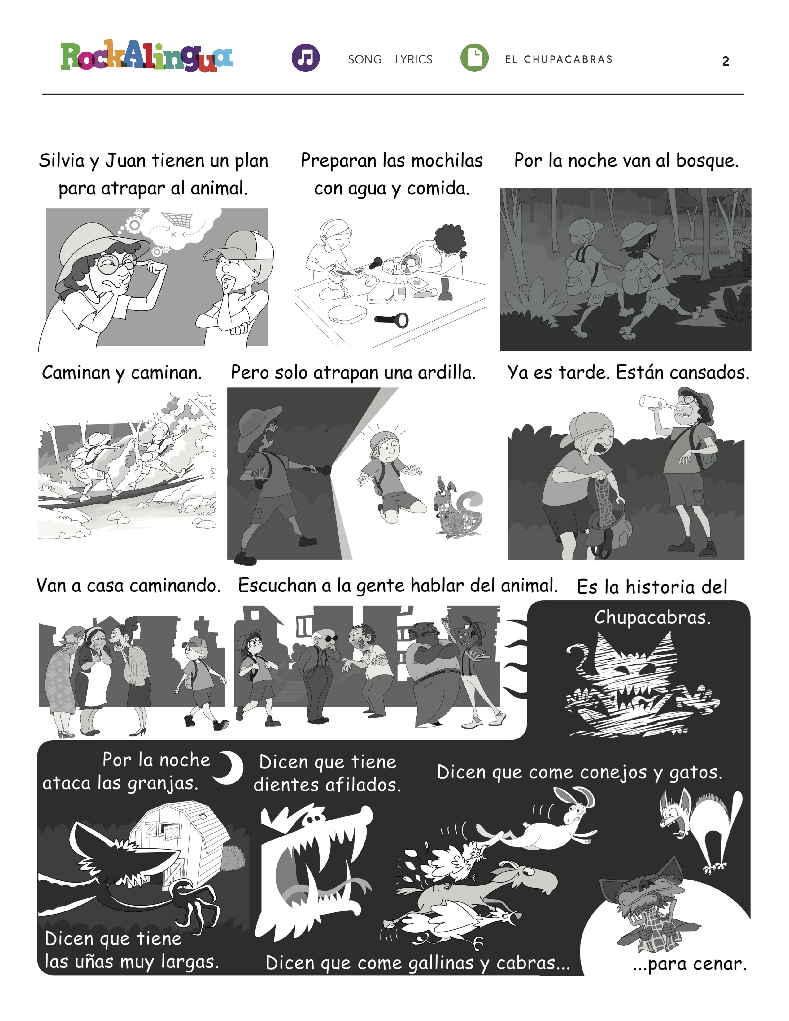 Chupacabras Spanish Song: High Frequency Verbs