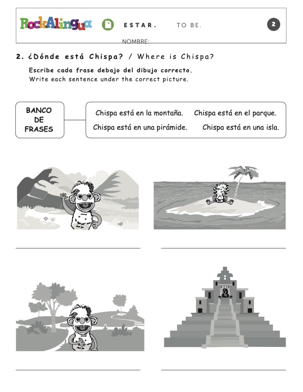 Ser and Estar - Spanish Verb Conjugation Worksheet